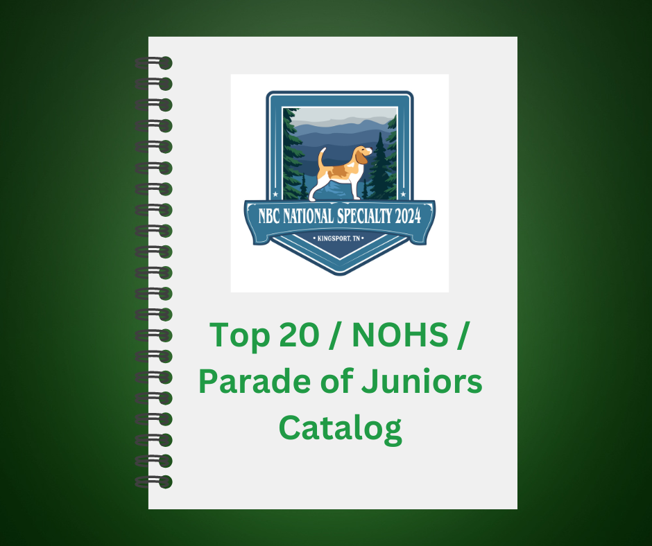 2024 Top 20/NOHS/Parade of Juniors Catalog - National Beagle Club Specialty